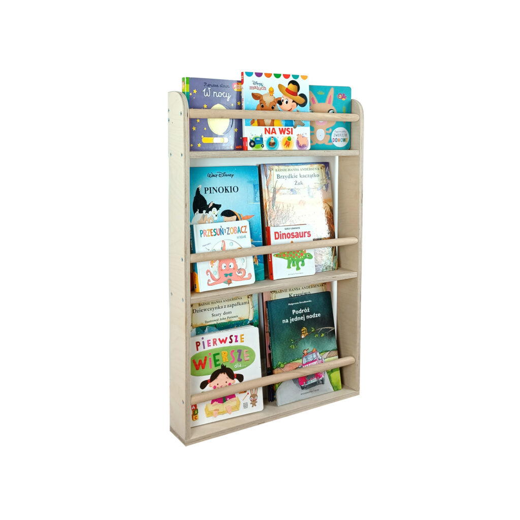 Kids Bookcase - OliWoodCNC - Book shelf for children - wall bookshelf
